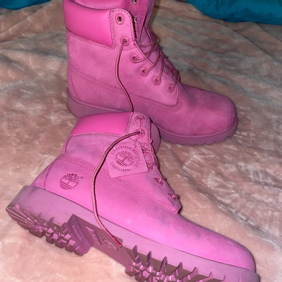 Timberland | Shoes | All Pink Timberlands M Size 7 W Size 85 | Poshmark